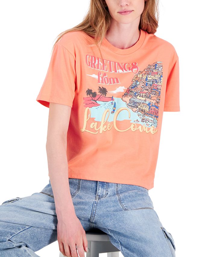 Rebellious One Juniors' Lake Como Graphic T-Shirt - Macy's