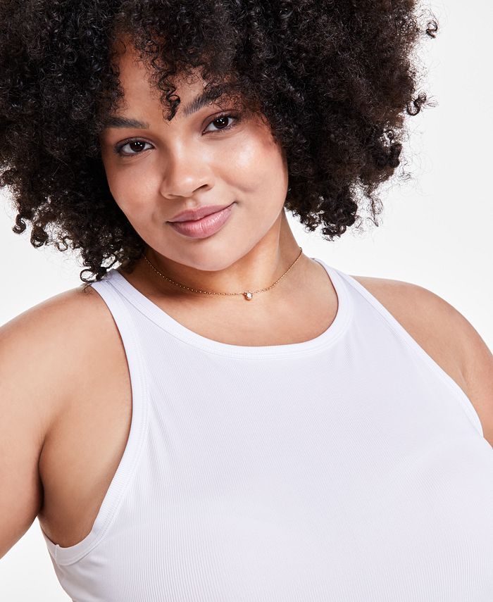 Bar Iii Trendy Plus Size Ribbed Tank Top Created For Macys Macys