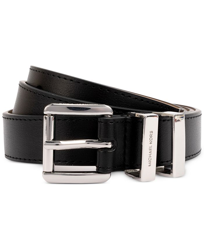 Michael Kors Women's Leather Metal-Loop Belt - Macy's