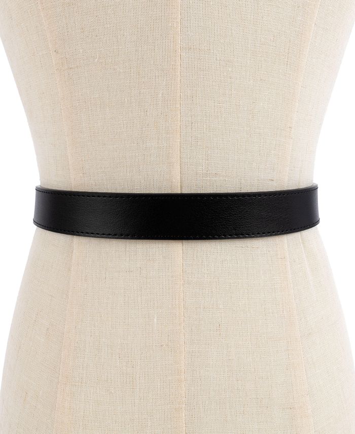 Michael Kors Women's Leather Metal-Loop Belt - Macy's