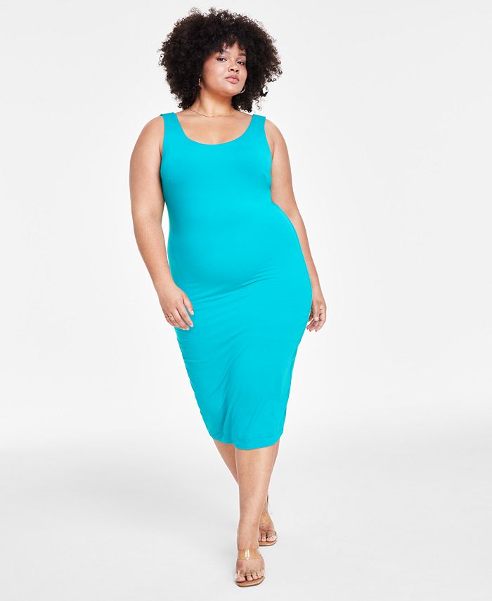 Bar Iii Trendy Plus Size Sleeveless Bodycon Midi Dress Created For