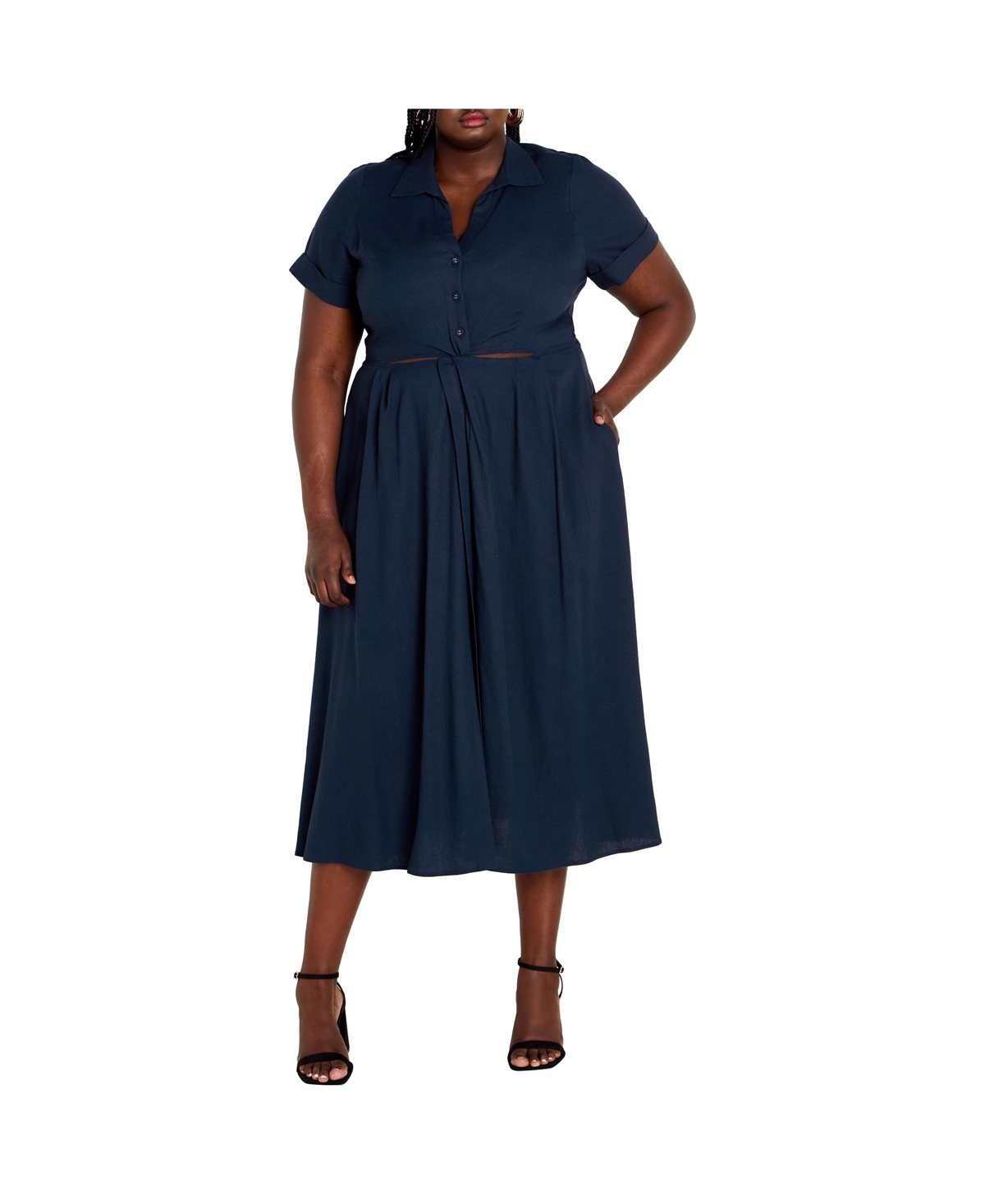 Click here for City Chic Plus Size Malia Collar Cut Out Shirt Dre... prices