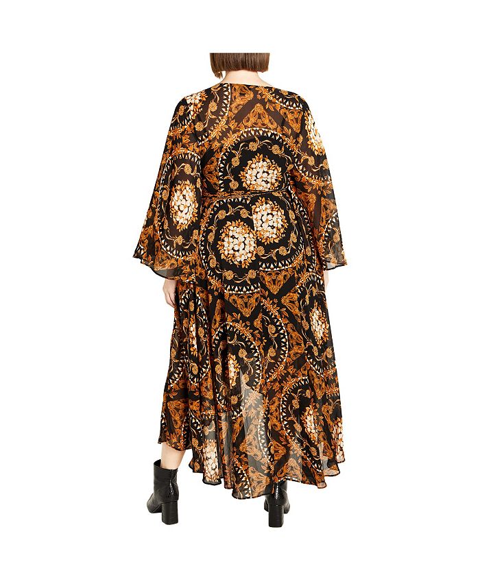 CITY CHIC Plus Size Freya Placement Maxi Dress - Macy's