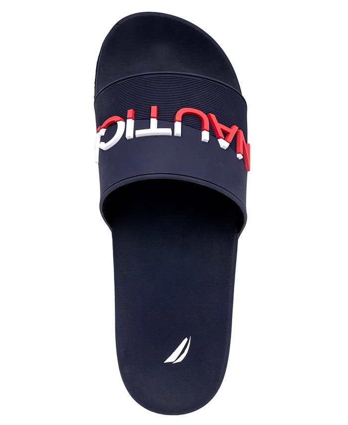 Nautica Men's Brome Pool Slip On Slides - Macy's
