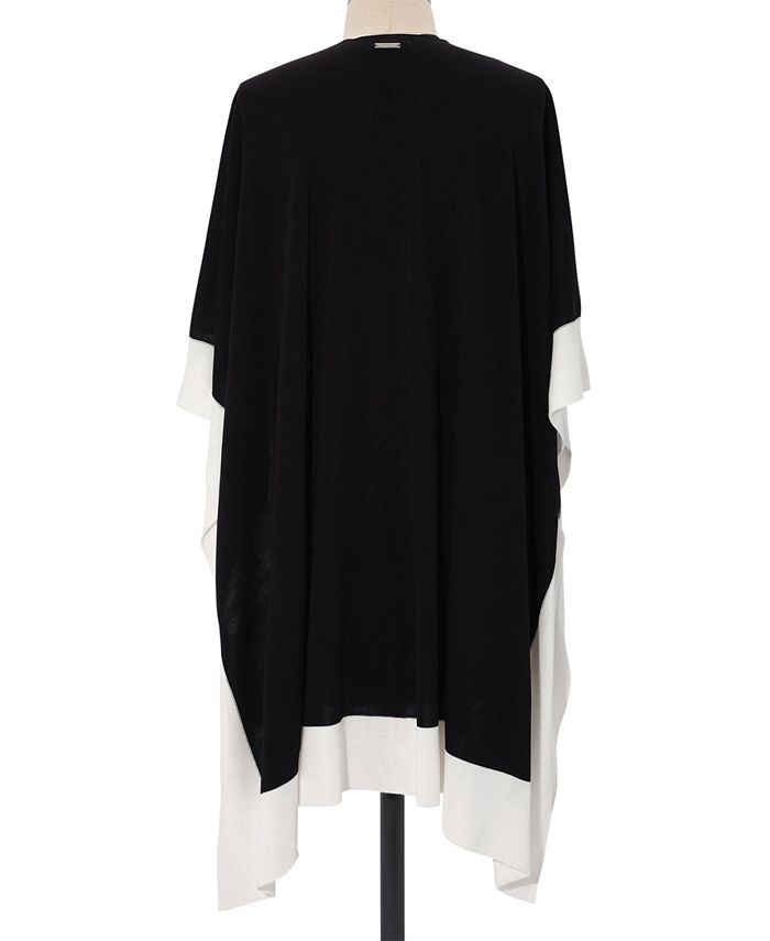 Lauren Ralph Lauren Tissue Weight Ruana with Border - Macy's