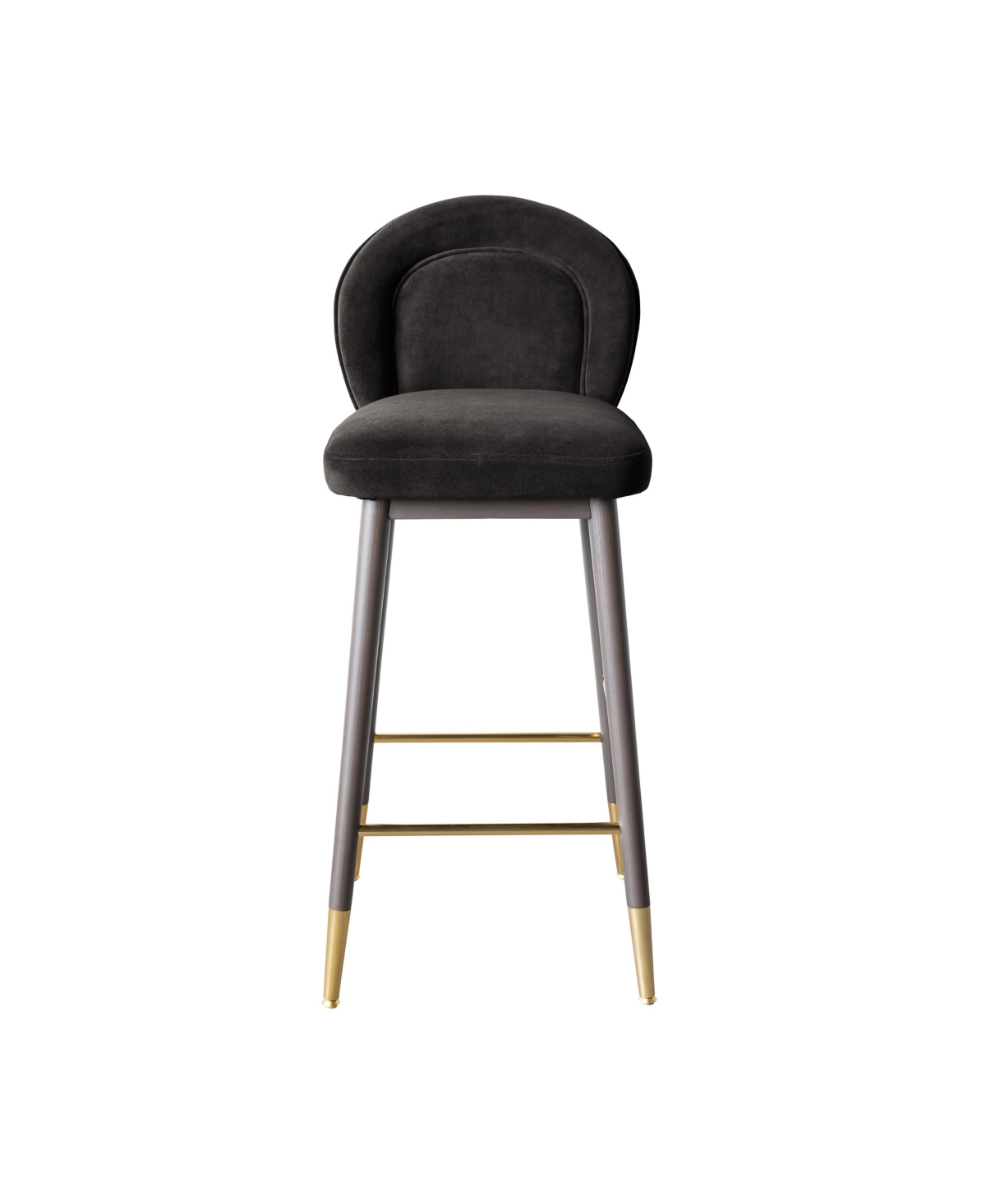 Click here for Tov Furniture 1 Pc. Velvet Barstool - Dark Gray prices