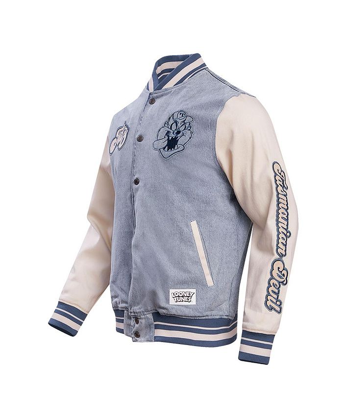 Freeze Max Men's Denim Looney Tunes Taz Full-Snap Varsity Jacket - Macy's
