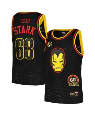 Big Boys Black Iron Man Marvel 60th Anniversary Basketball Jersey - Macy's