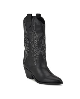 Nine West Women's Ringer Block Heel Pointy Toe Western Boots - Macy's