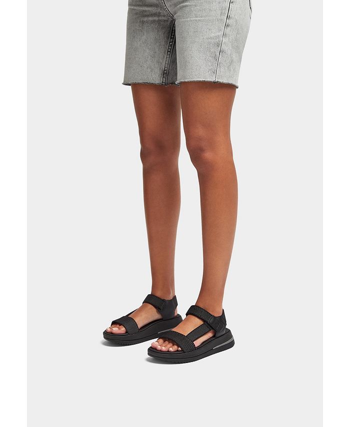 FitFlop Women's Surff Two-Tone Webbing or Leather Back-Strap Sandals ...