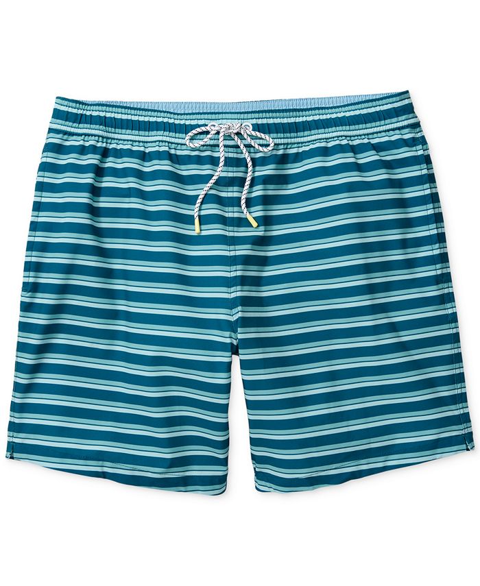 Bonobos Men's Stripe Drawcord 7" Swim Trunks - Macy's