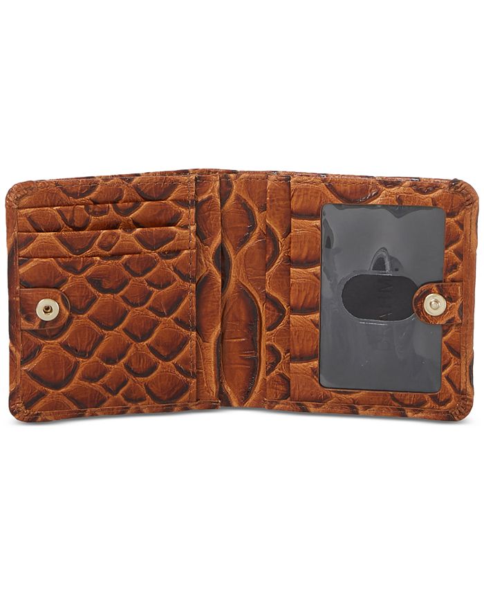 Brahmin Jane Honey Brown Saratoga Signature Mini Leather Wallet - Macy's