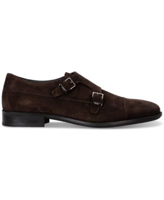 BOSS by Hugo Boss Men's Colby Double Monk Strap Suede Dress Shoes - Macy's