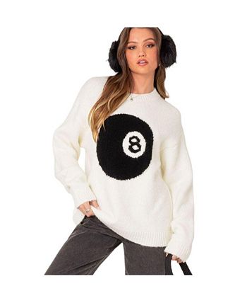 Edikted Women's Magic 8 oversized chunky knit sweater - Macy's