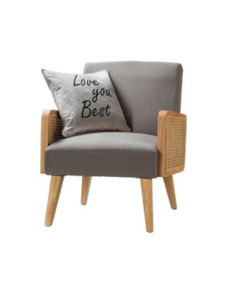 Delphine Cane Accent Chair - Pewter - Macy's