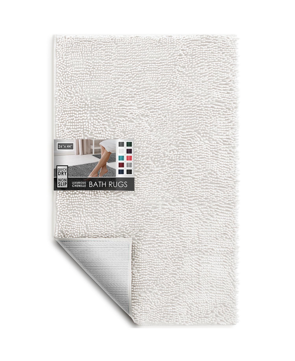 Click here for Ultra Soft Non-Slip Chenille Bath Rug - Quick Dry... prices
