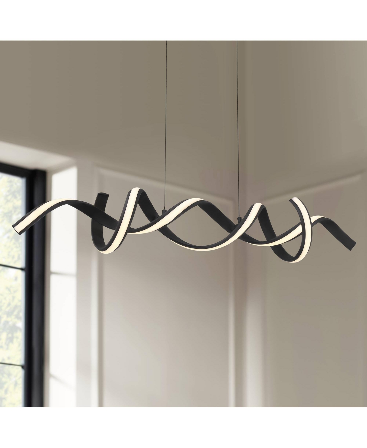 Click here for Possini Euro Design Helix Sand Black Island Pendan... prices
