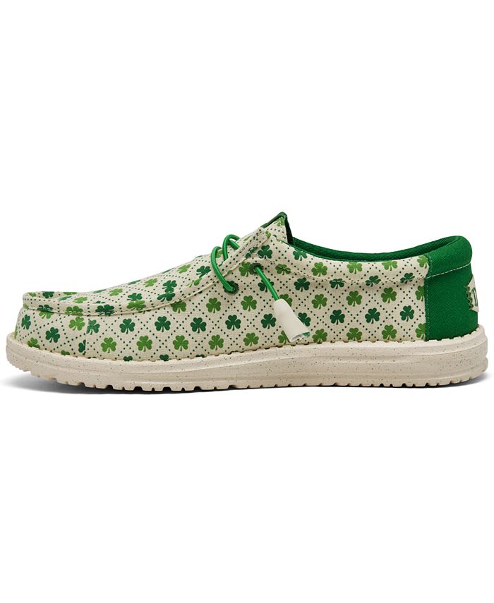 Hey Dude Men's Wally Luck Shamrock Print Casual Moccasin Slip-On ...
