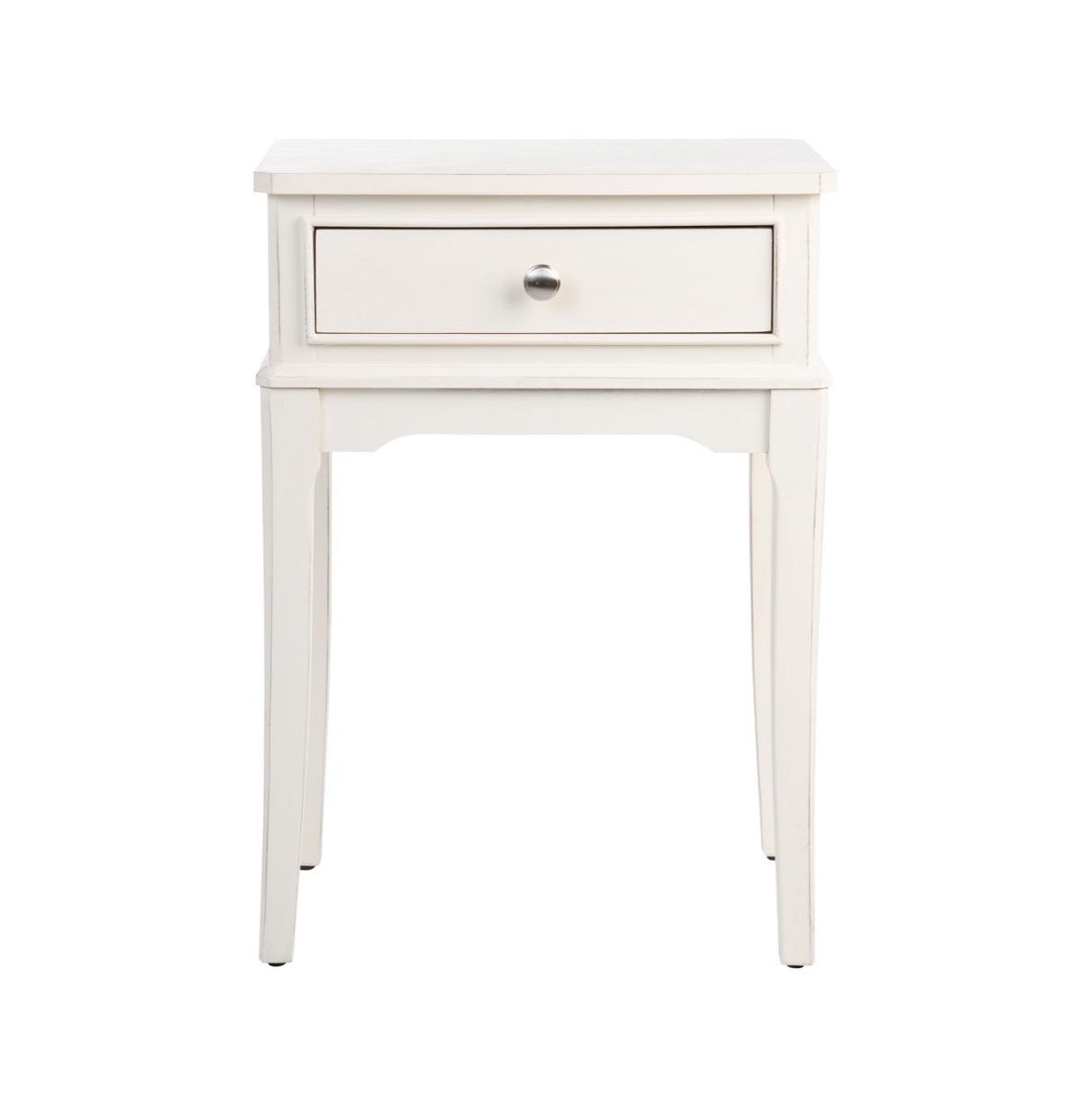 Click here for Safavieh Opal 1Drw Accent Table - Distressed white prices