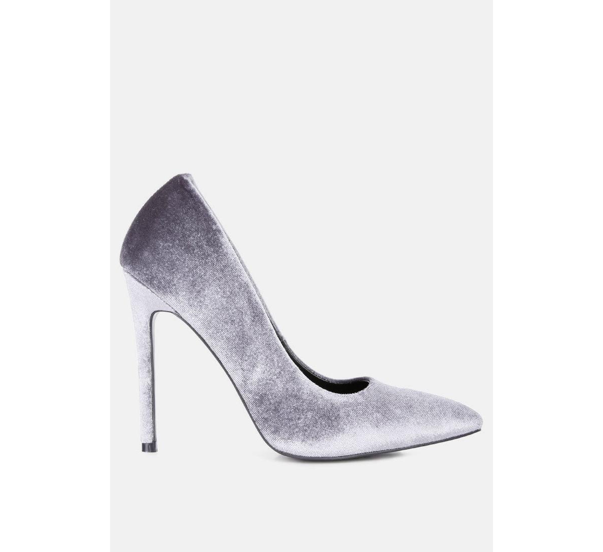 Click here for Janessa Velvet Stiletto Heel Pumps Women - Grey prices