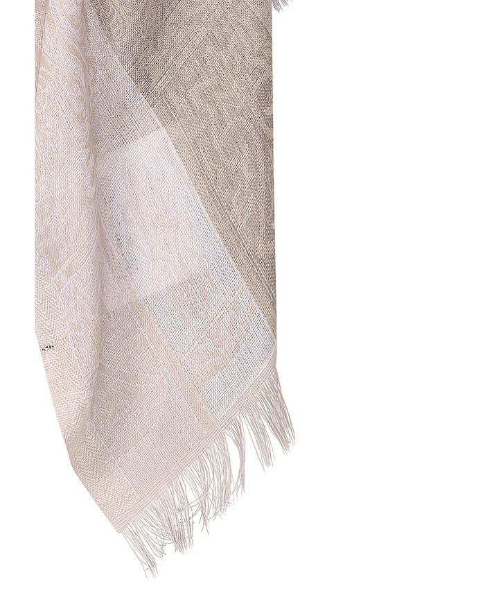 Olsen Woven Paisley Mid-Size Scarf with Frayed Edge Trim - Macy's