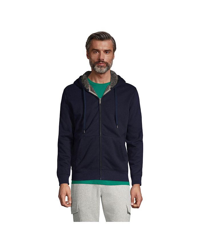 Lands' End Men's Serious Sweats Full Zip High Pile Fleece Hoodie - Macy's