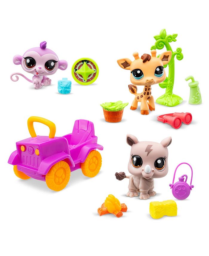 Littlest Pet Shop Safari Play Pack - Gen 7, Pets 53, 54, 55, Authentic ...