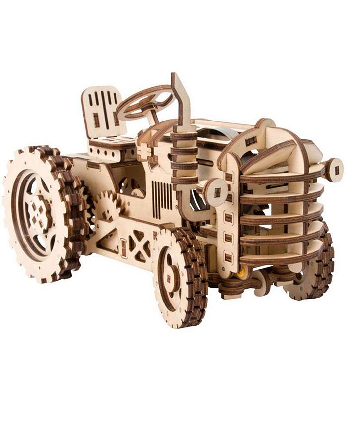 Robotime DIY 3D Wooden Puzzle Mechanical Gear Drive Tractor - Assembly ...