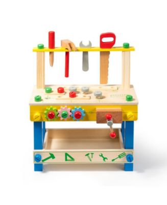 Robotime Kids Wooden Tool Workbench Toy - Wood Tool Set for Kids ...