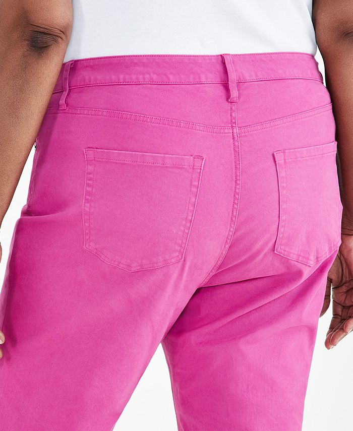 Style & Co Plus Size Curvy Roll-Cuff Capri Jeans, Created for Macy's ...