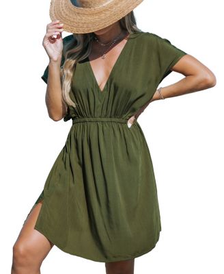 Cupshe Women's Elastic Short Sleeve Cover Up - Macy's