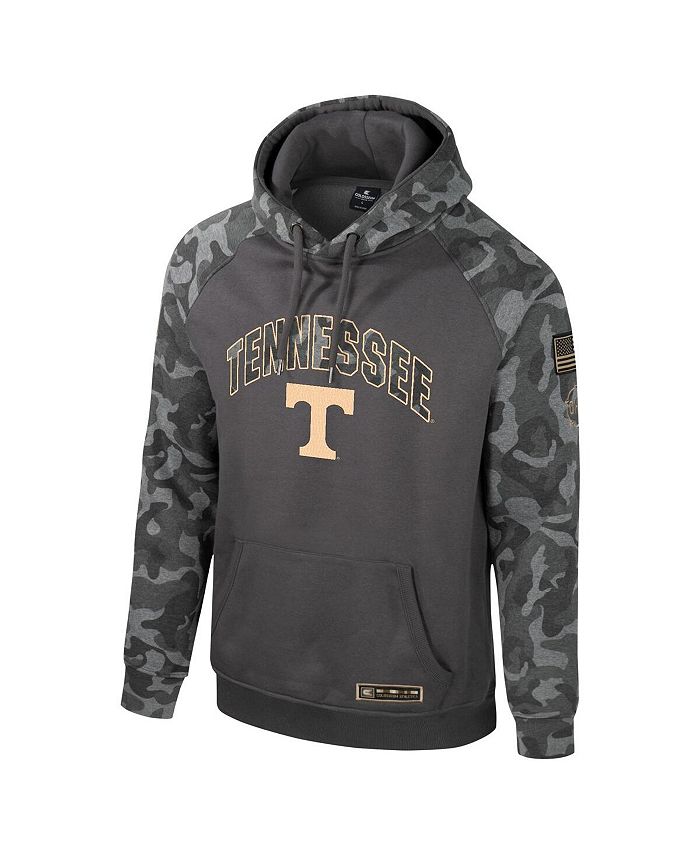 Colosseum Men's Charcoal Tennessee Volunteers OHT Military-Inspired Appreciation Camo Raglan ...