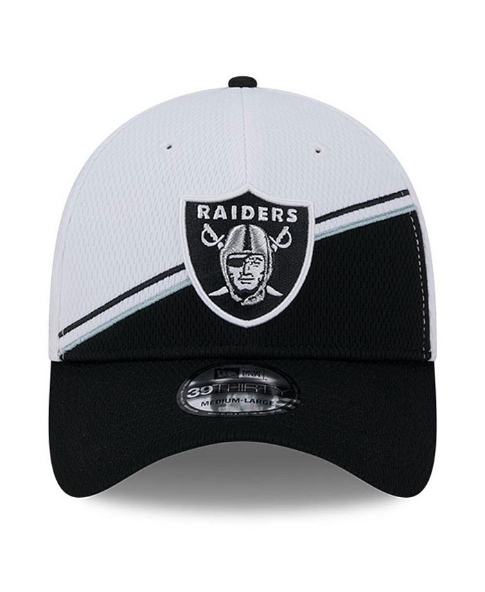 New Era Men's White, Black Las Vegas Raiders 2023 Sideline 39THIRTY ...