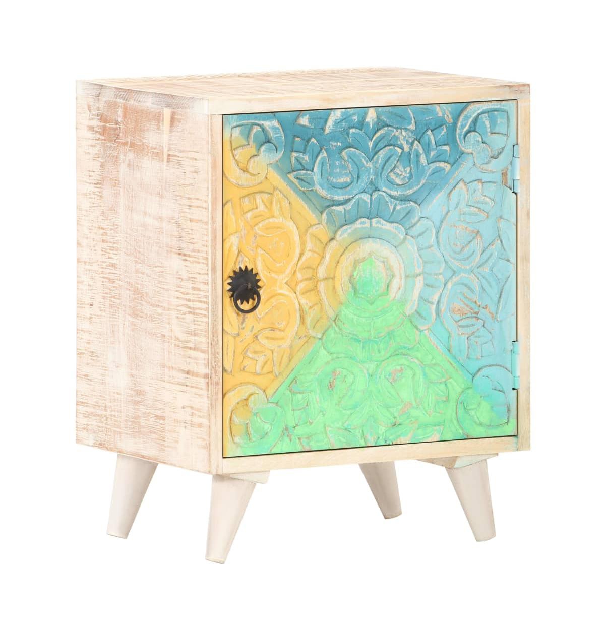 Click here for Carved Bedside Cabinet 15.7x11.8x19.7 Solid Acacia... prices