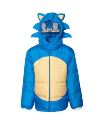 Sega Sonic The Hedgehog Boys Zip Up Winter Puffer Jacket Toddler |Child ...