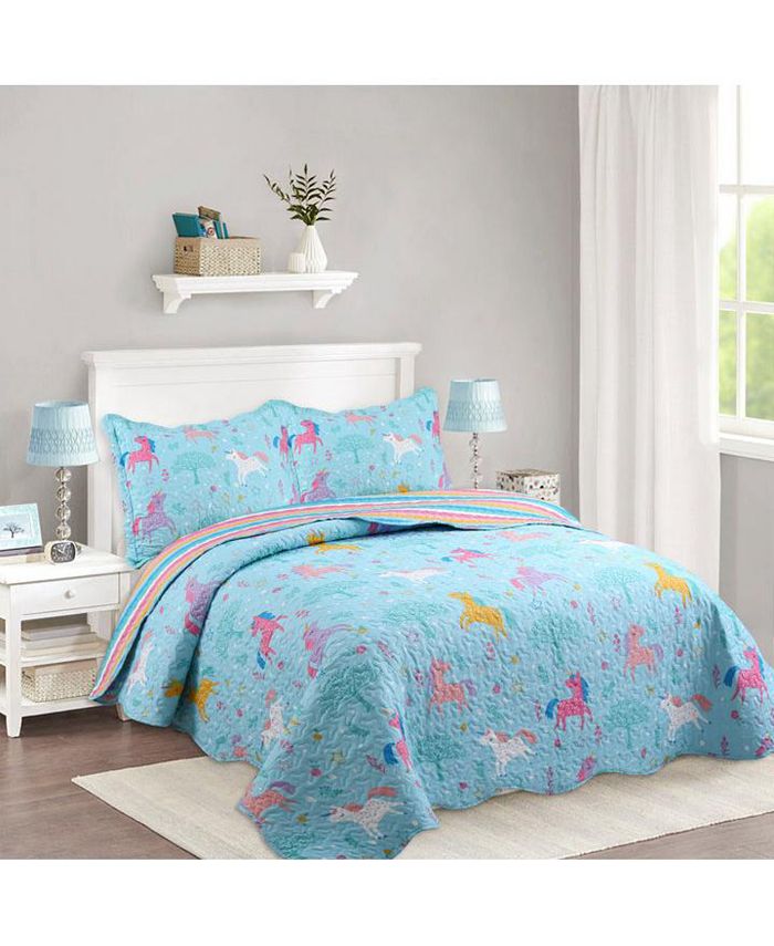 MarCielo Kids Girls Quilt Set Bedspread Coverlet Set A83 - Twin - Macy's