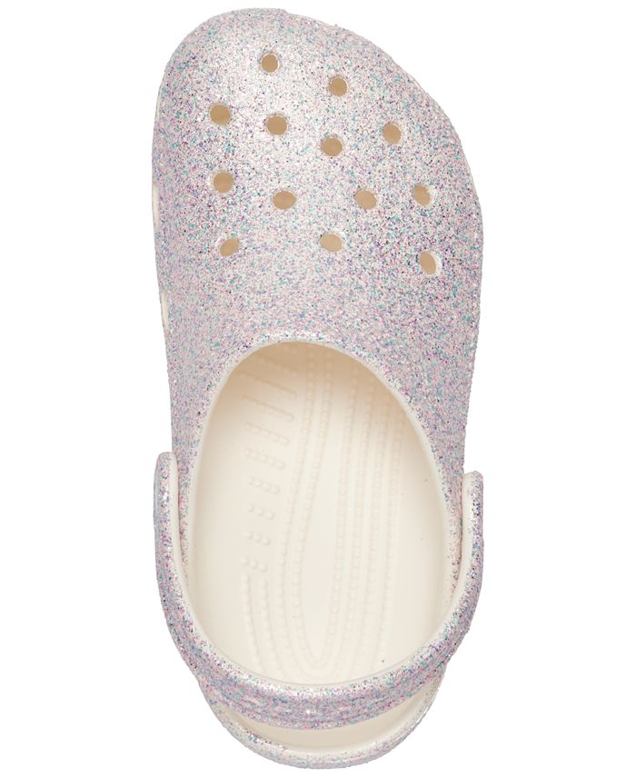 Crocs Little Girls Classic Glitter Clogs from Finish Line - Macy's