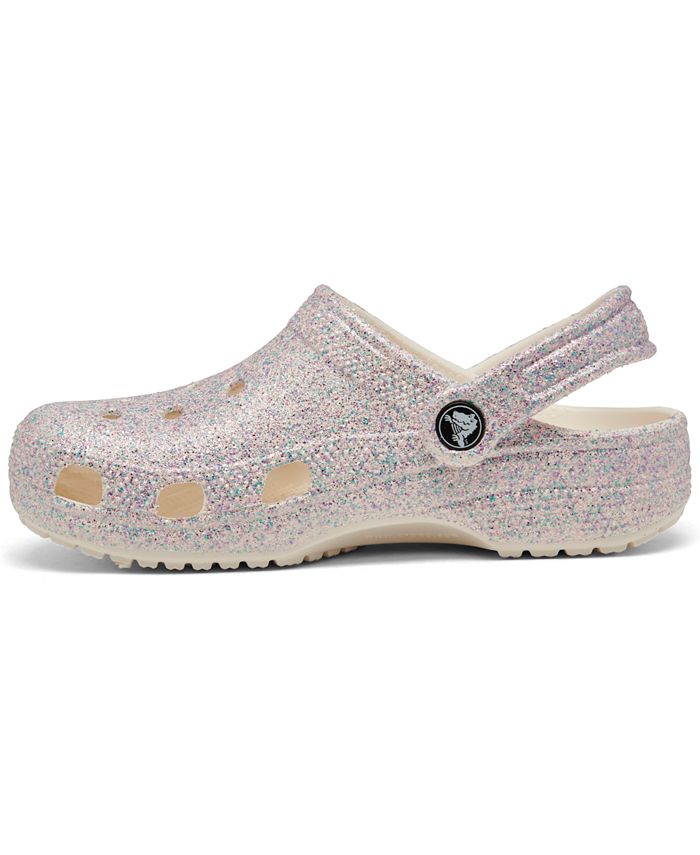 Crocs Little Girls Classic Glitter Clogs from Finish Line - Macy's