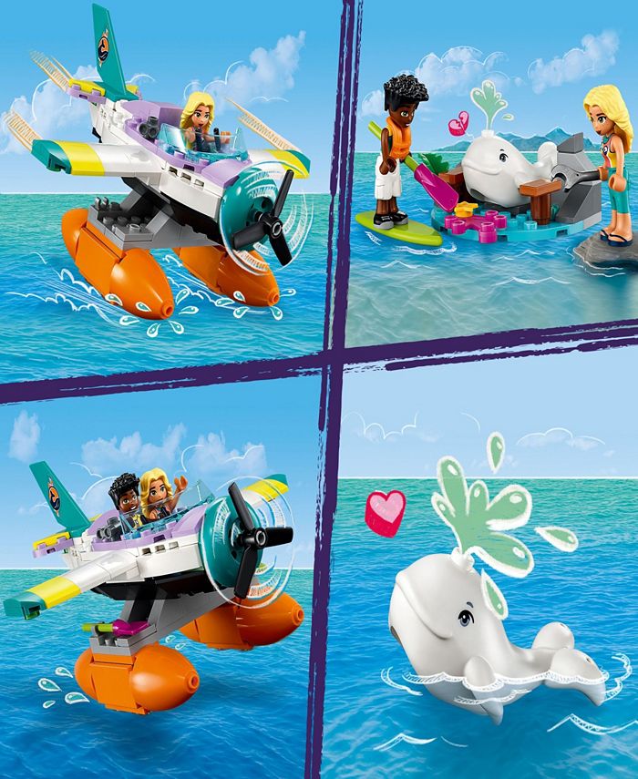 LEGO® Friends 41752 Sea Rescue Plane Toy Adventure Building Set - Macy's
