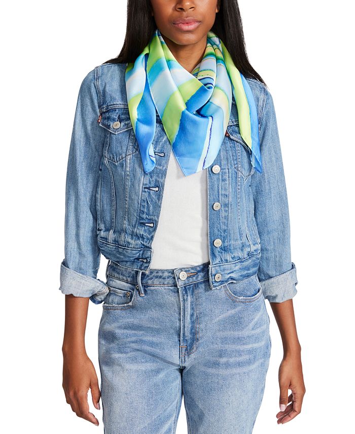 Steve Madden Women's Sunray Stripe Satin Square Scarf - Macy's