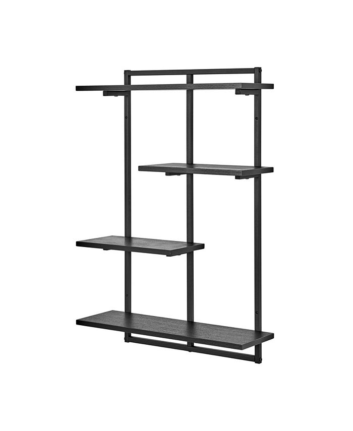 Danya B Rhodes 4 Tier Modern Floating Windowsill Wall Shelf Unit with ...