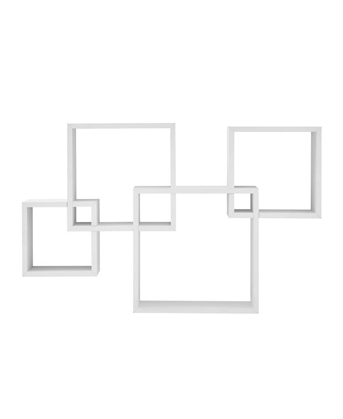 Danya B Blocchetto Intersecting Cubes Wall Shelf Unit, Horizontal or ...