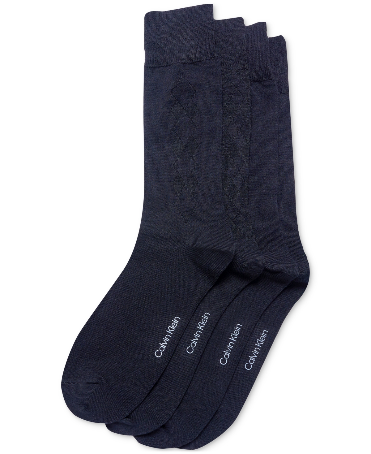 Click here for Calvin Klein Mens 4-Pk. Crew Dress Socks - Dark Bl... prices