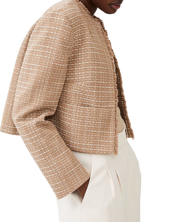 French Connection Women's Effie Boucle Open Front Jacket - Macy's