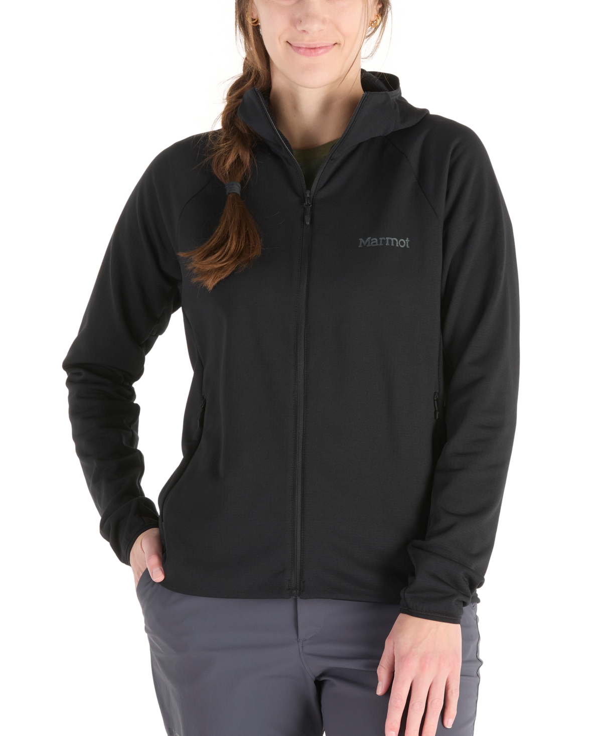Click here for Marmot Womens Leconte Fleece Full-Zip Hoodie - Bla... prices