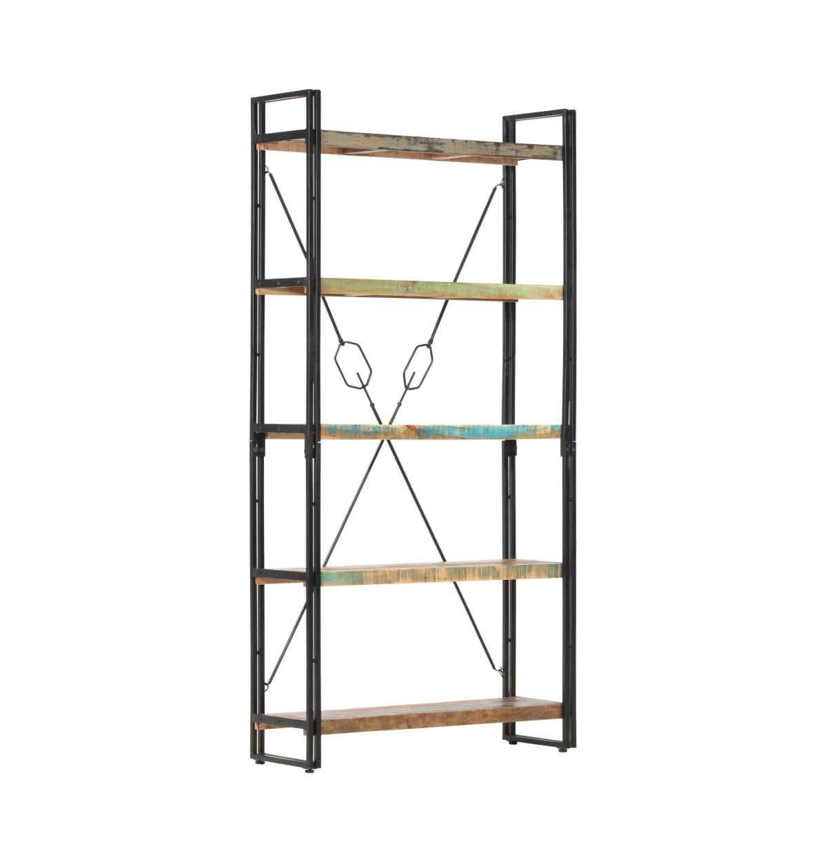 Click here for 5-Tier Bookcase 35.4x11.8x70.9 Solid Reclaimed Woo... prices