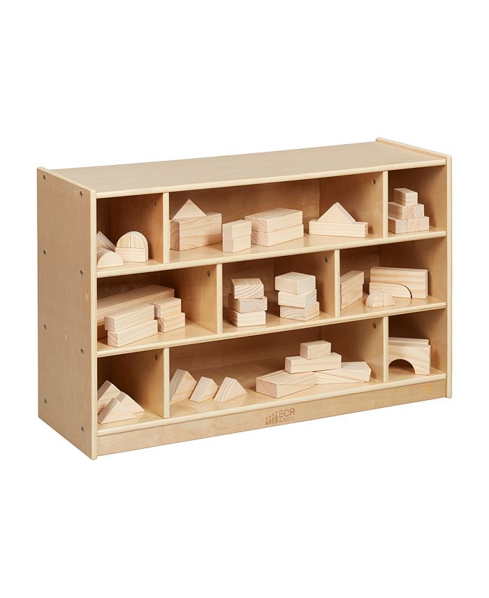 ECR4Kids Mobile Block Storage Cart, Medium, Natural - Macy's