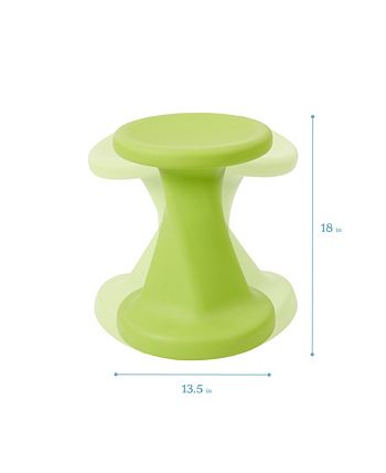 ECR4Kids Twist Wobble Stool, 18in Seat Height, Hunter Green - Macy's
