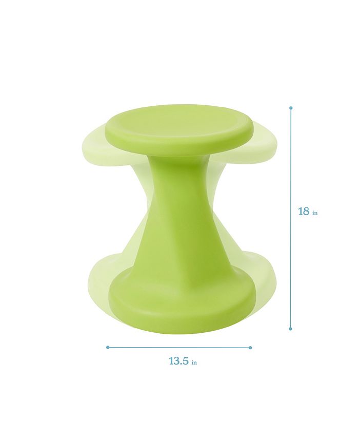 ECR4Kids Twist Wobble Stool, 18in Seat Height, Hunter Green - Macy's