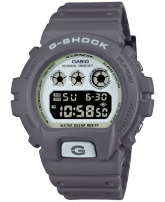 G-Shock Men's Digital Gray Resin Strap Watch 50mm, DW6900HD-8 - Macy's